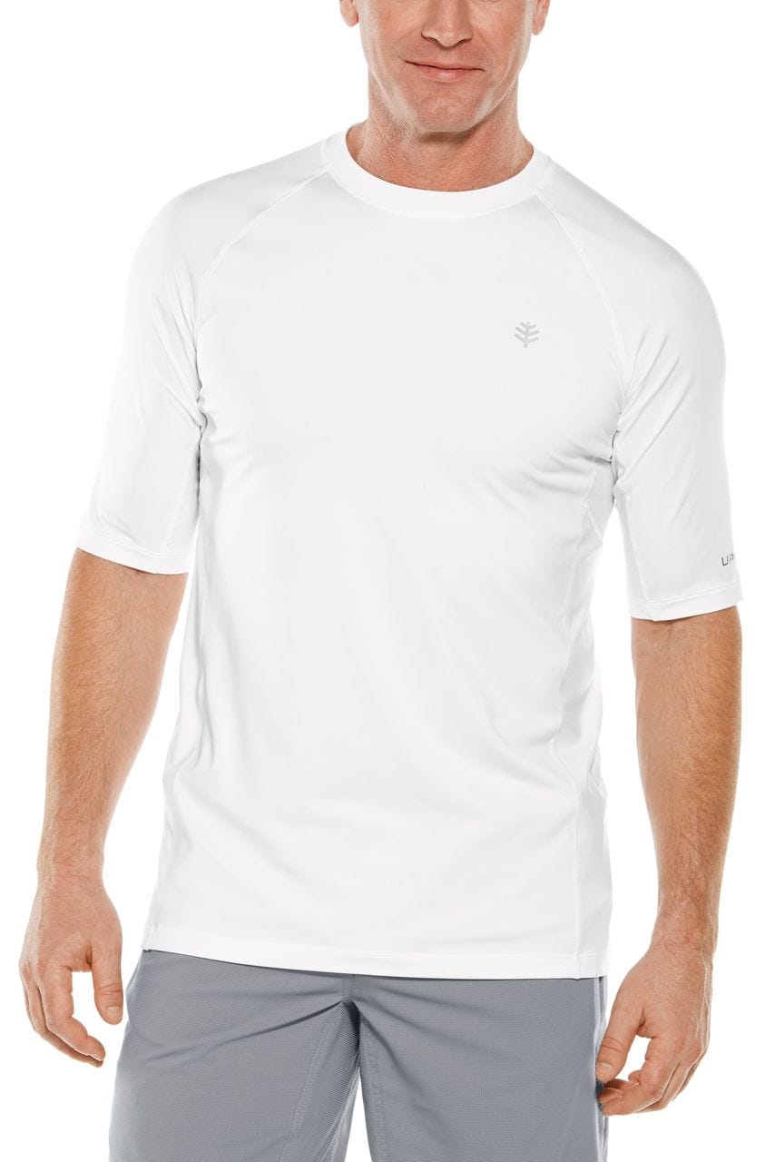Men's Agility Short Sleeve Performance T-Shirt | White – Coolibar