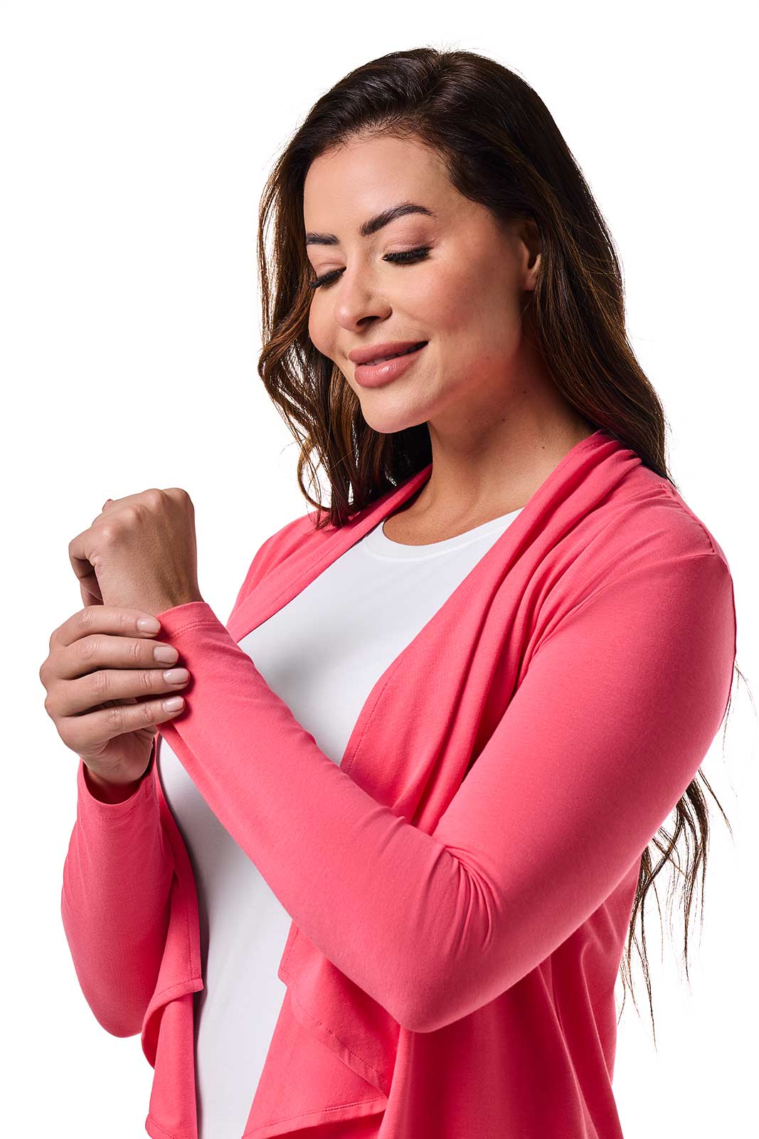 Women's Long Sleeve Sun Wrap | Sunkist Coral UPF 50+