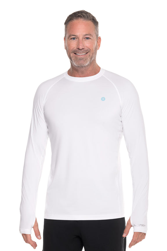 Men's Agility Long Sleeve Performance T-shirt | Sunkist Coral UPF 50+