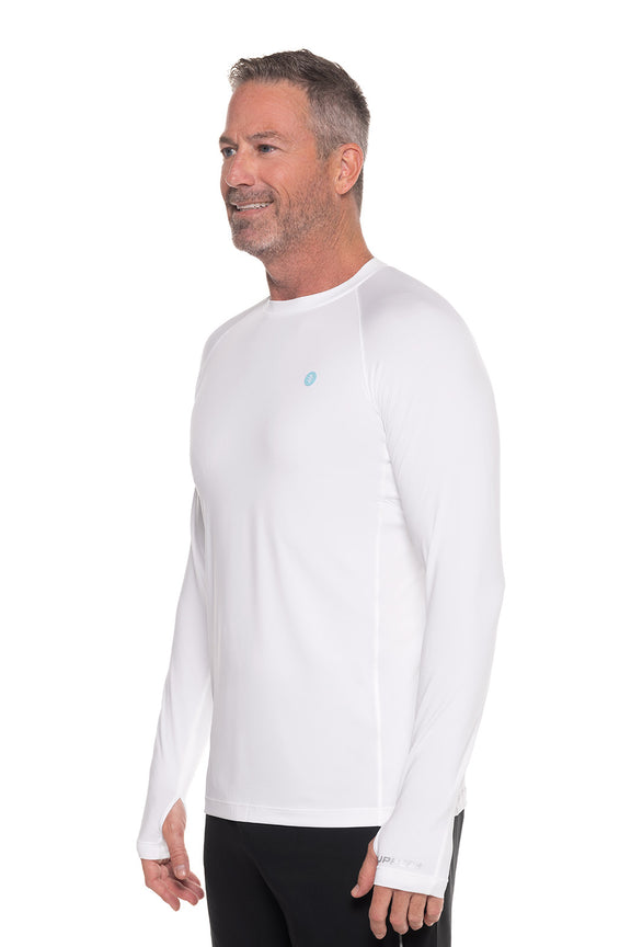 Men's Agility Long Sleeve Performance T-shirt | Sunkist Coral UPF 50+