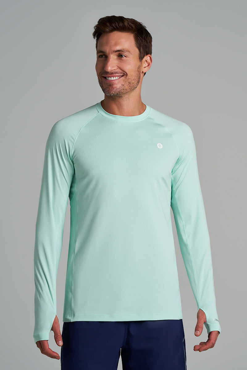 Men's Agility Long Sleeve Performance T-shirt | Honeydew UPF 50+