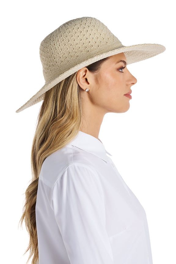 Perla Packable Wide Brim Hat | Tan UPF 50+