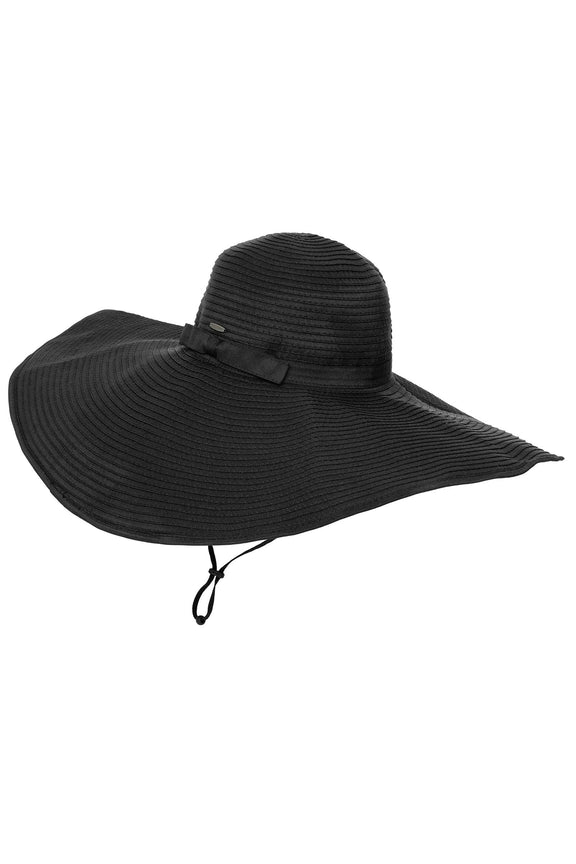 Women's Ultra Wide Sun Hat | Black UPF 50+