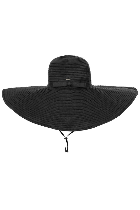 Women's Ultra Wide Sun Hat | Black UPF 50+