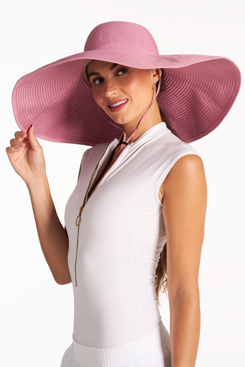Women's Ultra Wide Sun Hat | Terracotta Rose UPF 50+