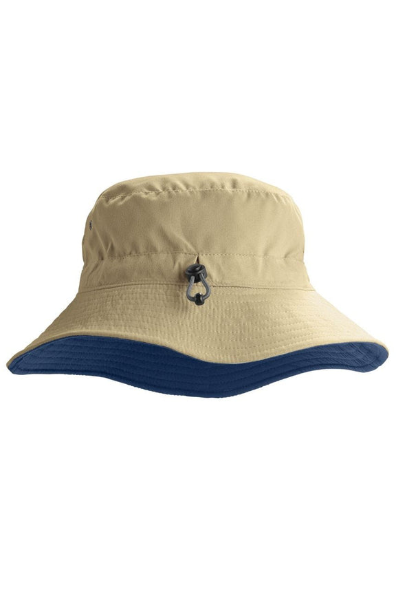 Unisex Landon Reversible Bucket Hat | Tan/Navy UPF 50+