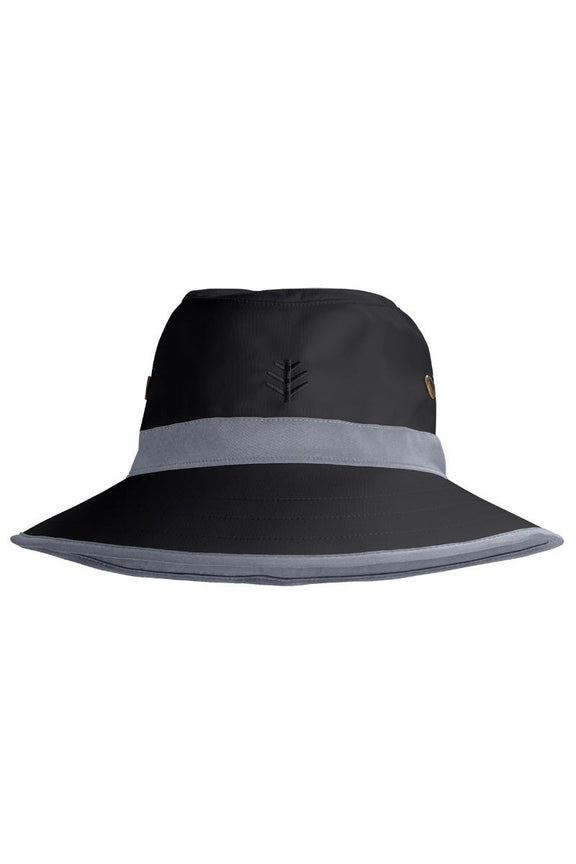 Wide Brim Golf Hat | Black/Carbon UPF 50+
