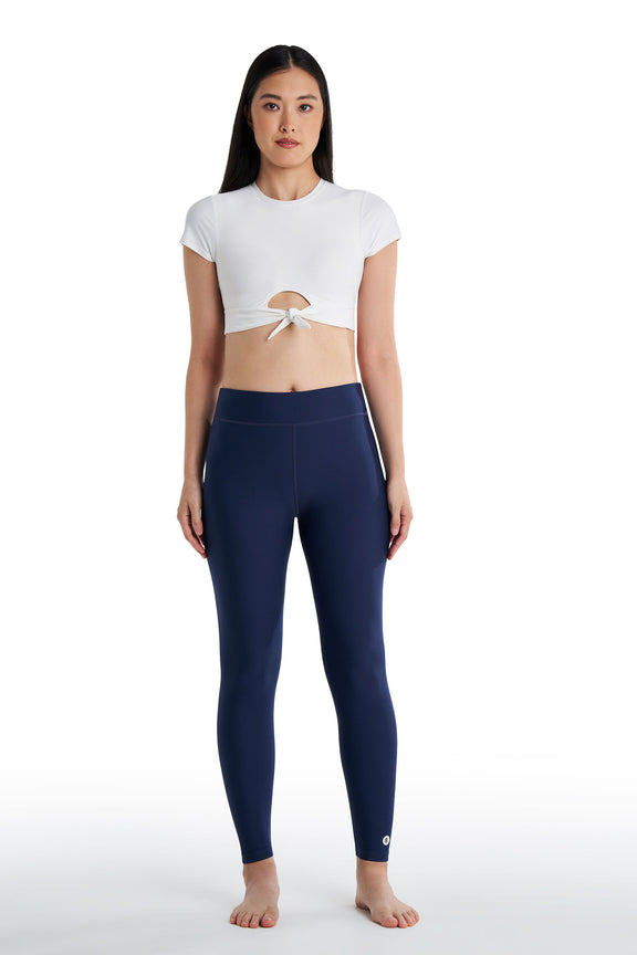 Women's Deep Water Swim Tights | Black UPF 50+