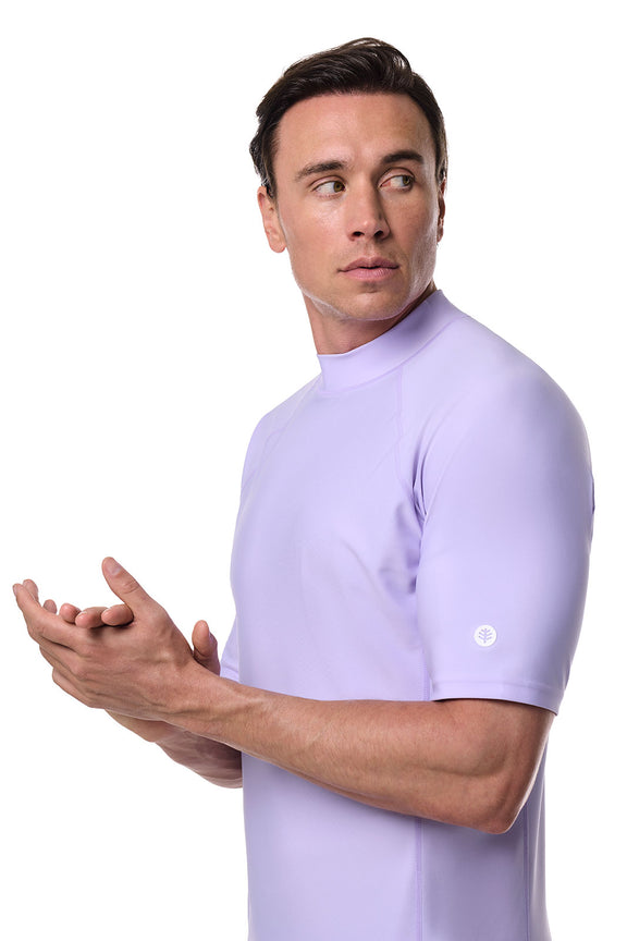 Men's Tulum Short Sleeve Surf Rash Guard | Baja Blue UPF 50+