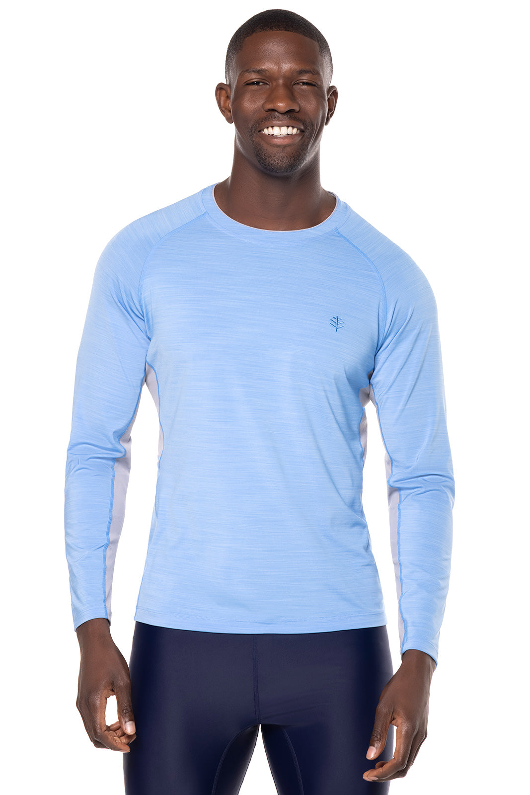 Men's Ultimate Long Sleeve Rash Guard | Surf Blue Line UPF 50+
