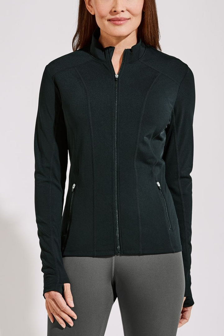 Women's Malawi Swim Jacket | Black UPF 50+
