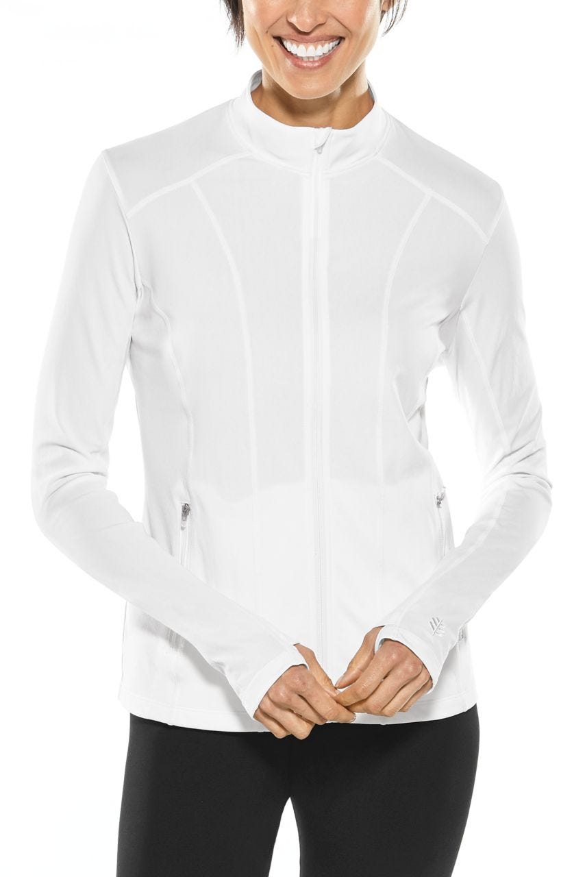 Women's Malawi Swim Jacket | White UPF 50+