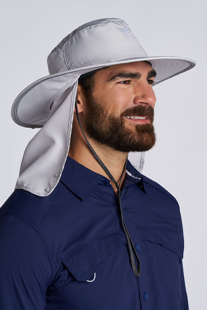 Floating Boating Hat with Neck Drape | Stone UPF 50+