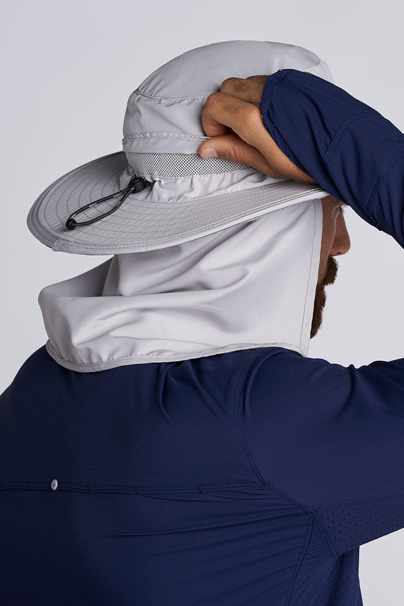 Floating Boating Hat with Neck Drape | Stone UPF 50+