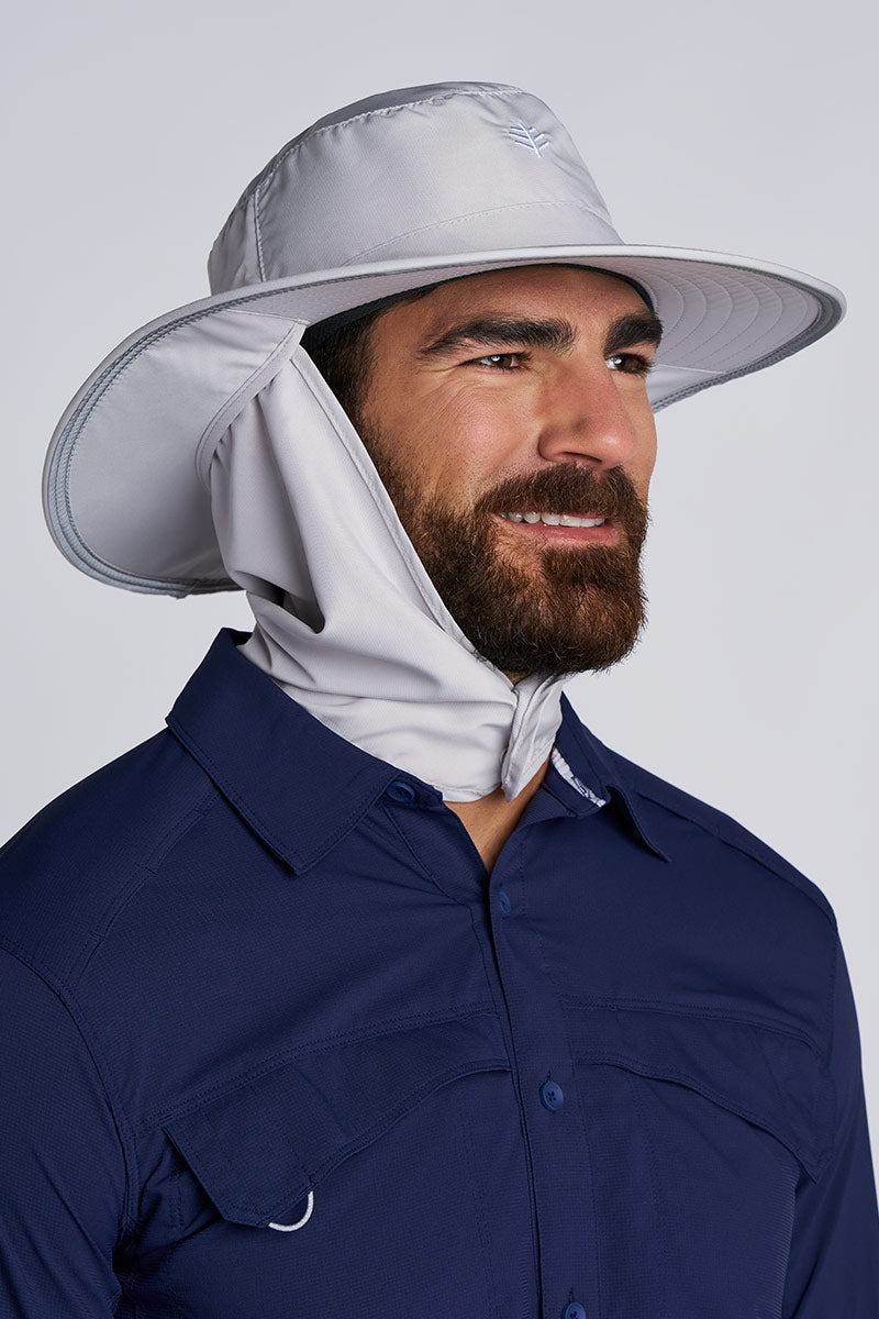 Floating Boating Hat with Neck Drape | Stone UPF 50+