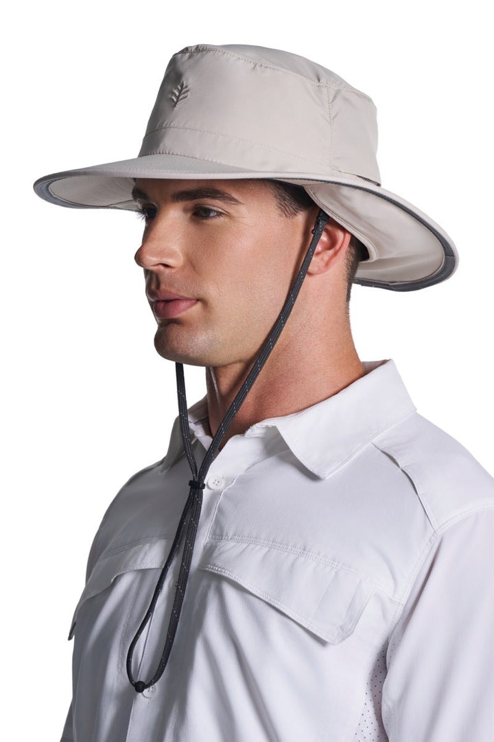 Floating Boating Hat with Neck Drape | Stone UPF 50+