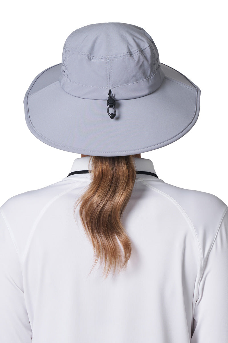 Performance Golf Hat with Wide Brim | Steel Grey UPF 50+