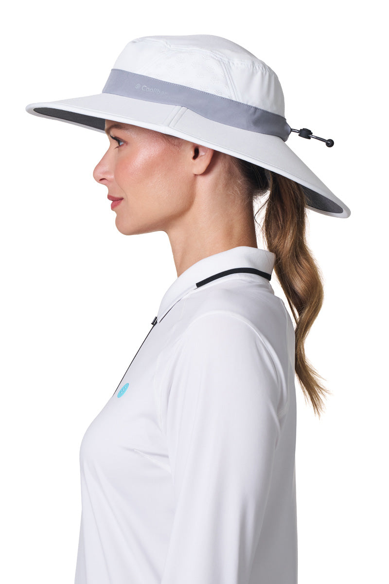 Fore Golf Hat | White/Steel Grey UPF 50+