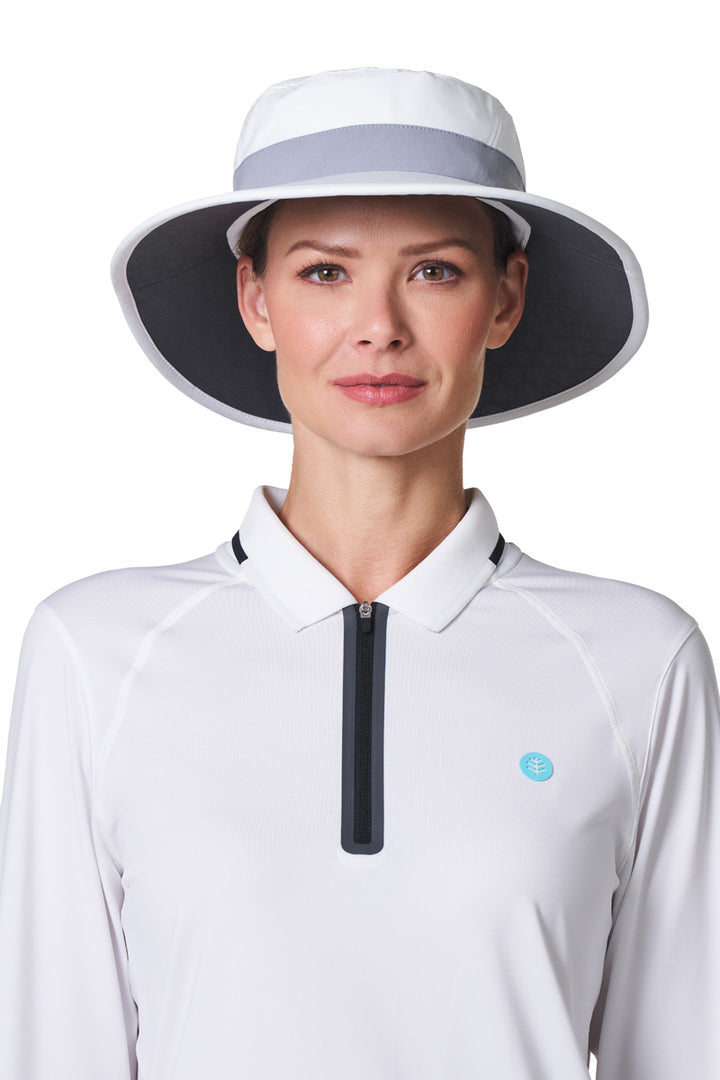 Fore Golf Hat | White/Steel Grey UPF 50+