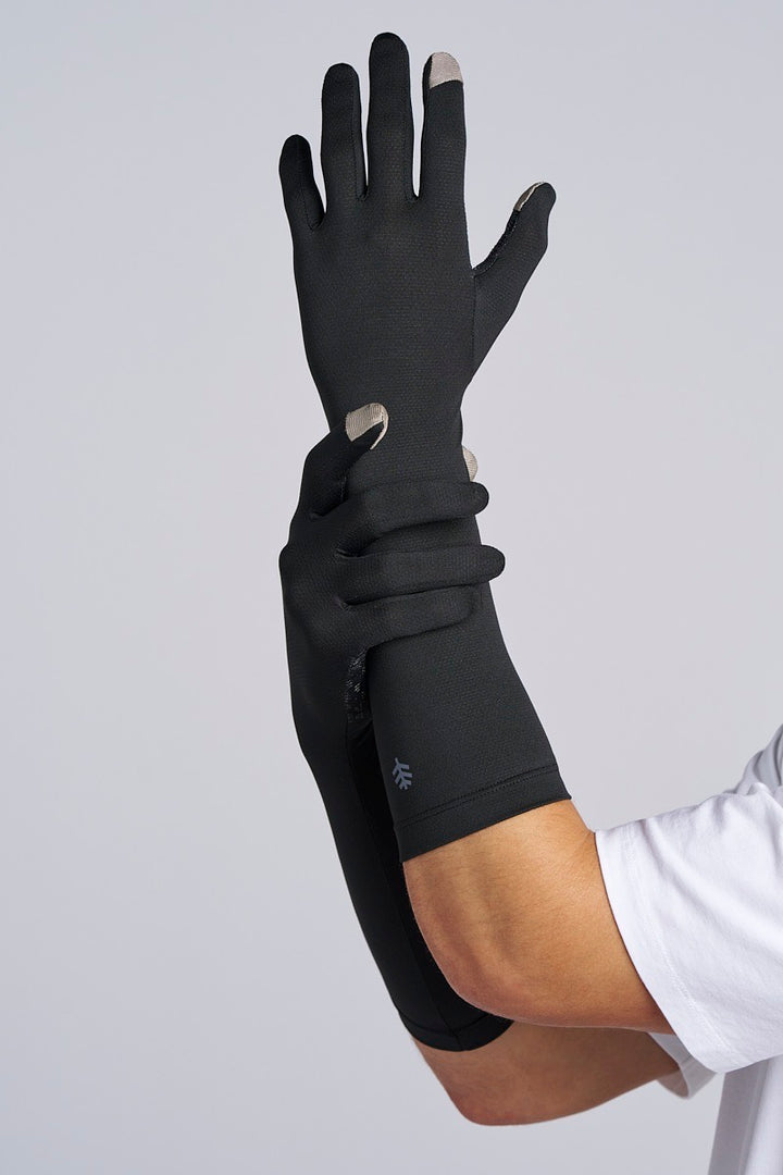Bona Mid-Length Gloves with Touchscreen Tips | Black UPF 50+