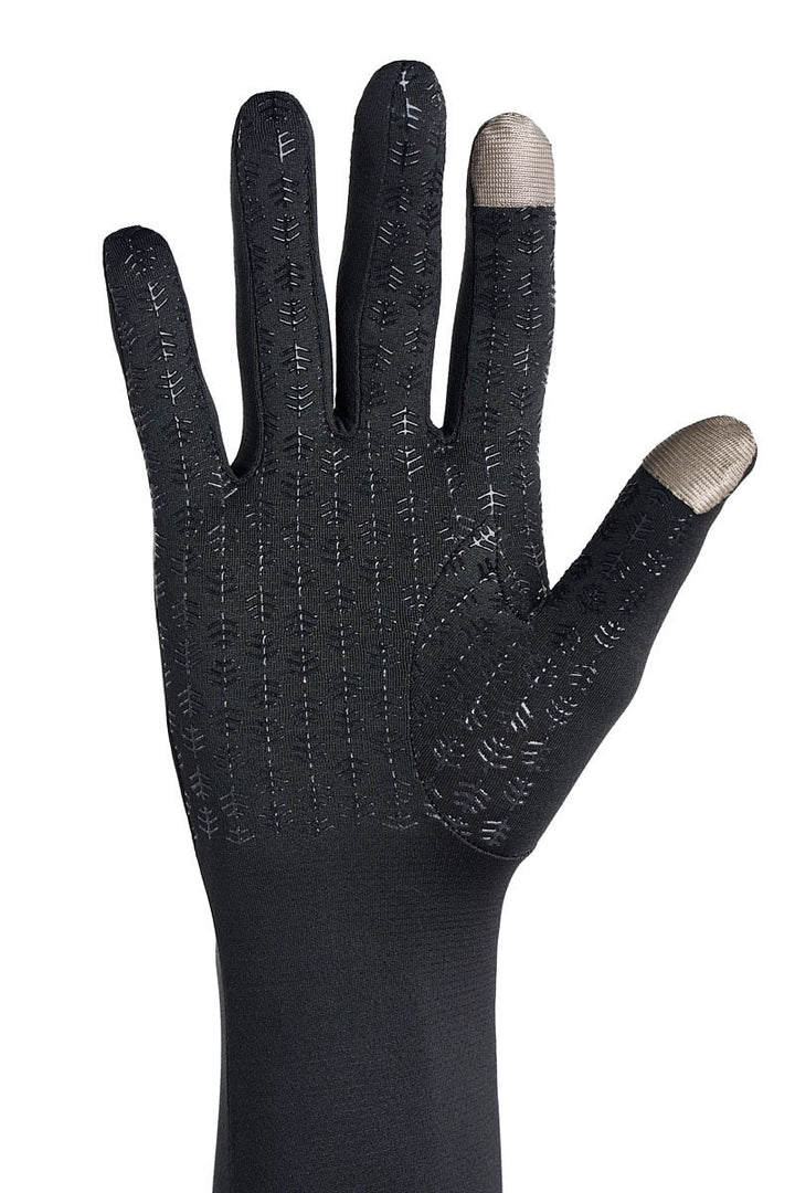 Bona Mid-Length Gloves with Touchscreen Tips | Black UPF 50+