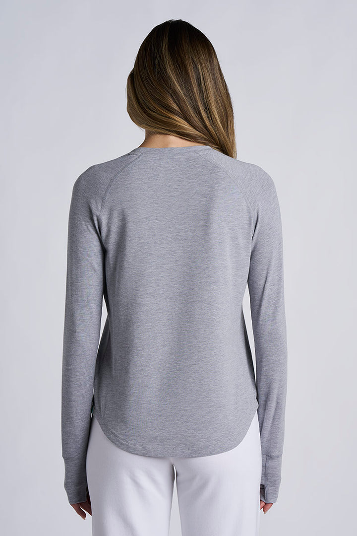 Women's LumaLeo Long Sleeve T-Shirt with Thumbholes | Grey Heather UPF 50+