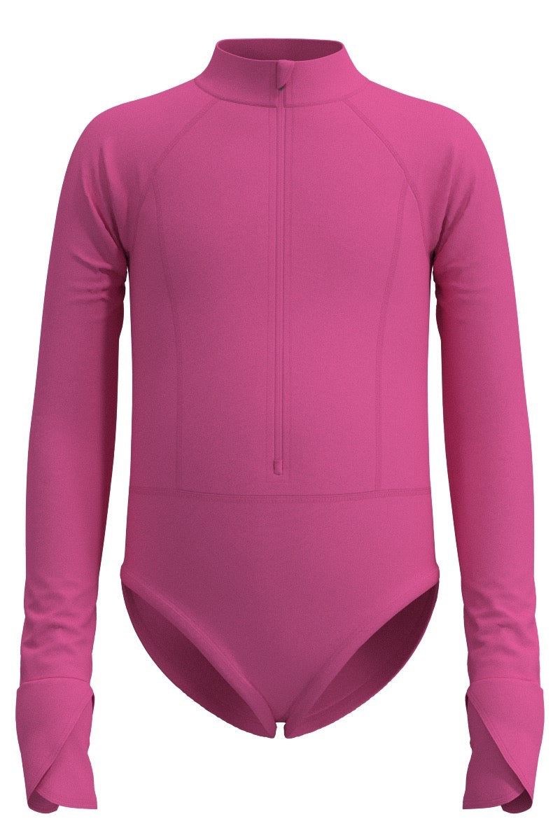 Girl's Koko Long Sleeve Swimsuit | Bold Yellow UPF 50+