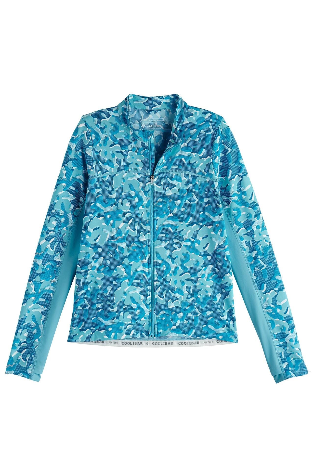 Kid's Turtle Bay Swim Jacket | Aruba Blue Sea Camo UPF 50+