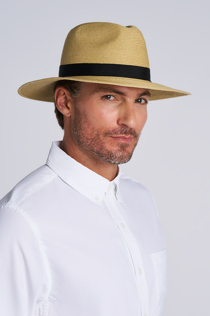 Peyton Packable Panama Style Fedora | Toast UPF 50+