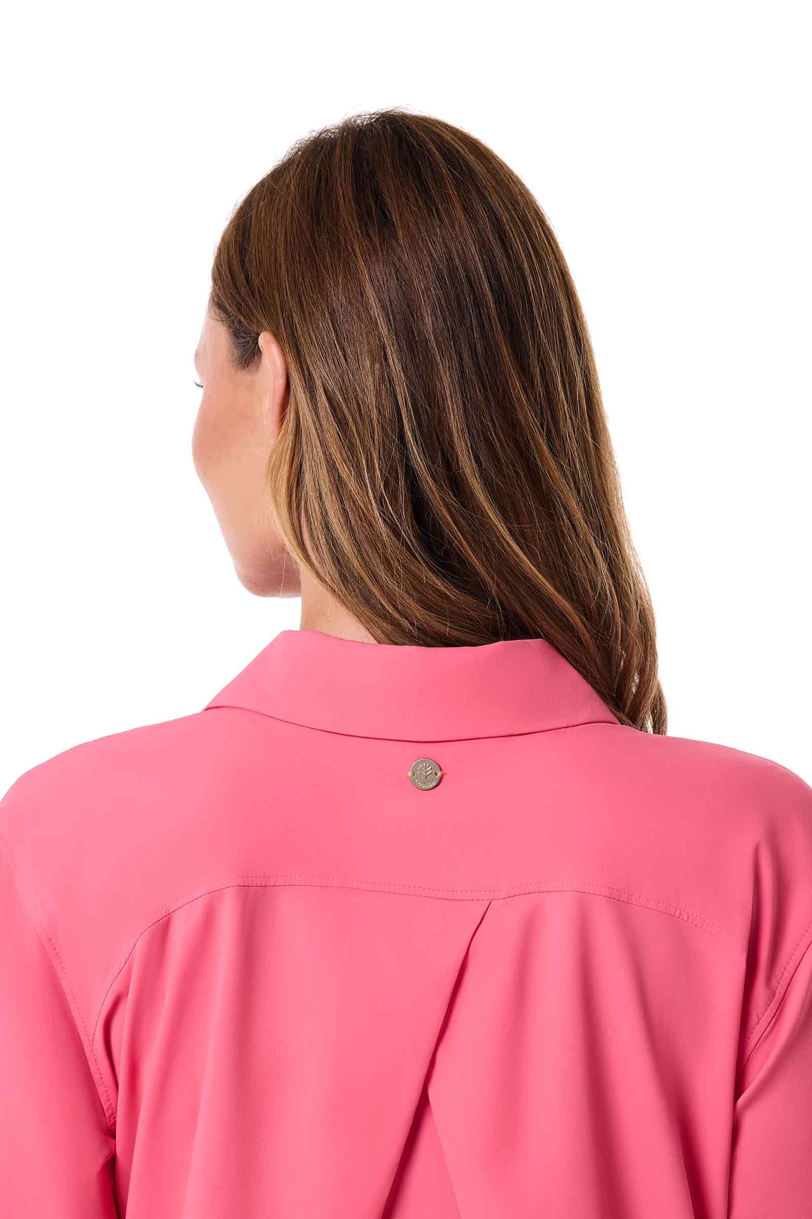 Women's Koesta Cover-Up Pull Over Shirt with Pockets | Sunkist Coral ...