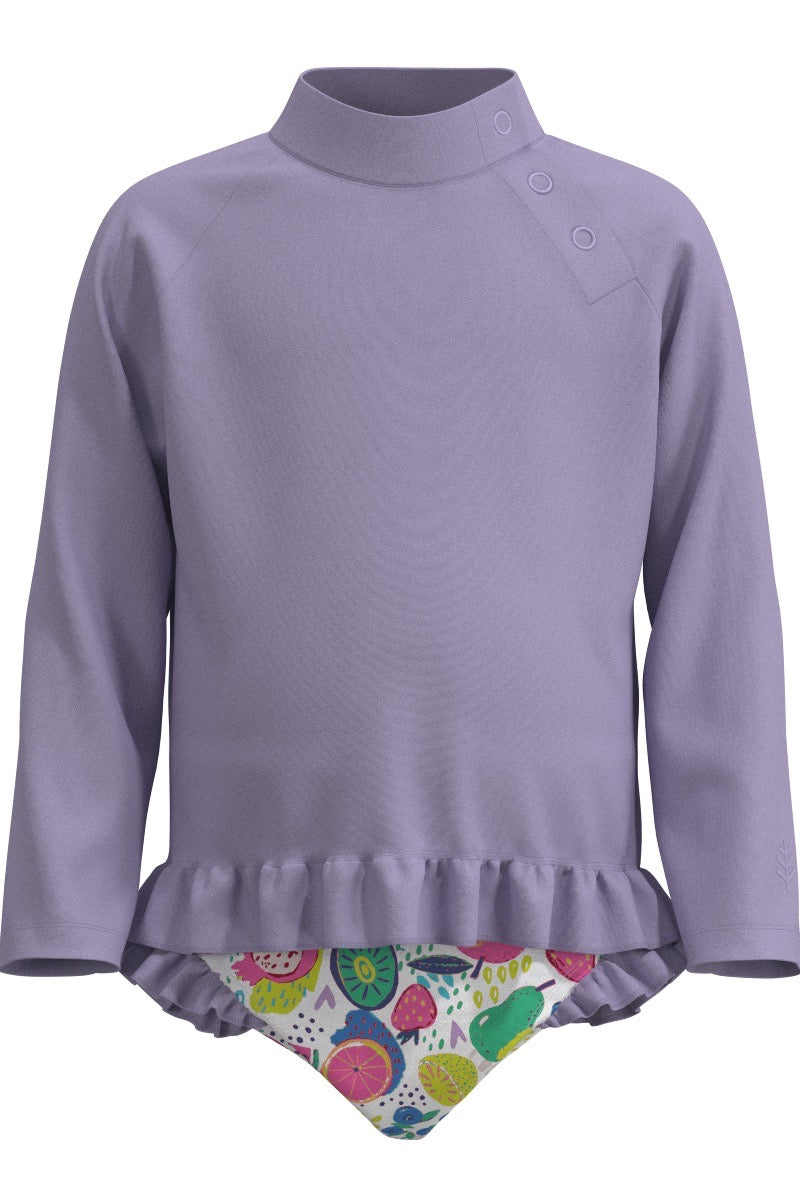Girls Baby Swim Rash Guard Set | Lavendula Colorblock UPF 50+