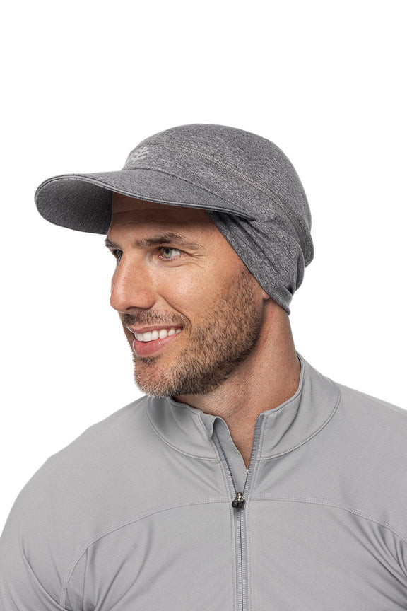 Emmet Fitness Cap with Ear Coverage | Charcoal Heather UPF 50+