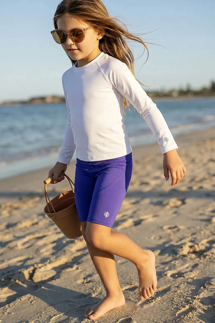 Kid's Wave Swim Shorts | Sunkist Coral UPF 50+