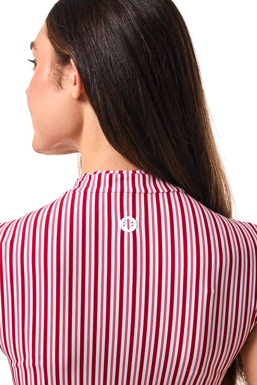 Women's Sweetwater Cap Sleeve Swimsuit | Cherry Stripe UPF 50+