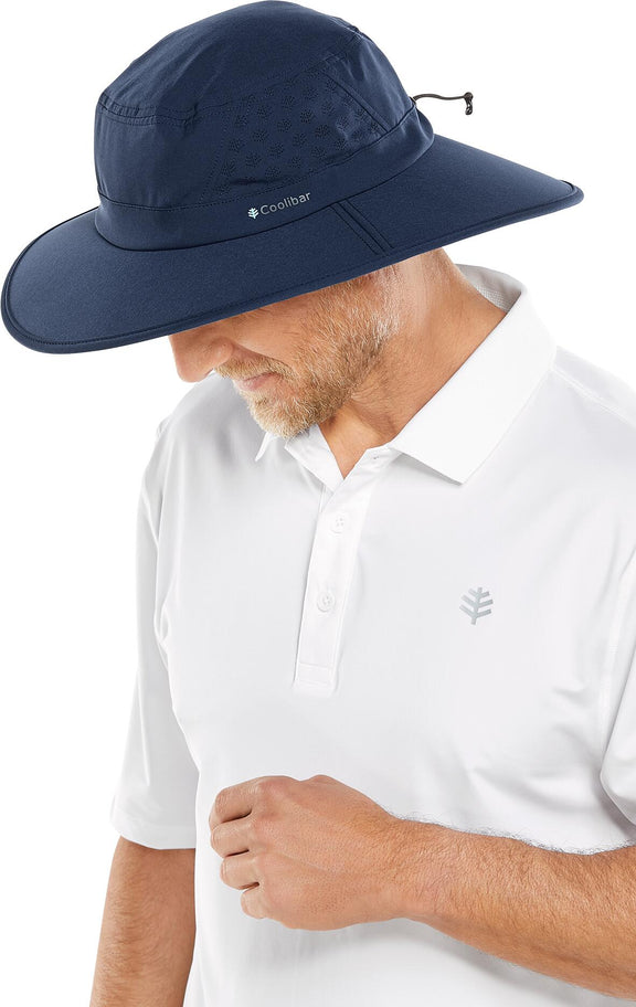 Performance Golf Hat with Wide Brim | Navy UPF 50+